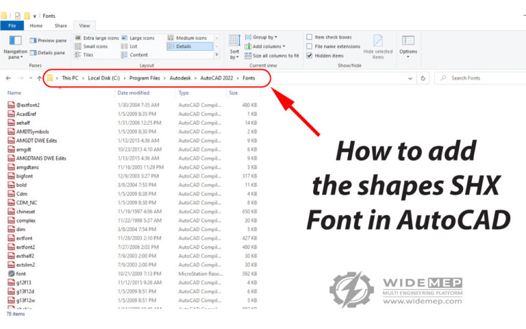 How to add the shapes SHX Font in AutoCAD